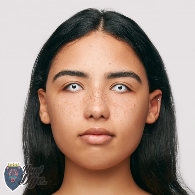 Whiteout Halloween Contact Lenses - 1 Day – Hunt Or Dye